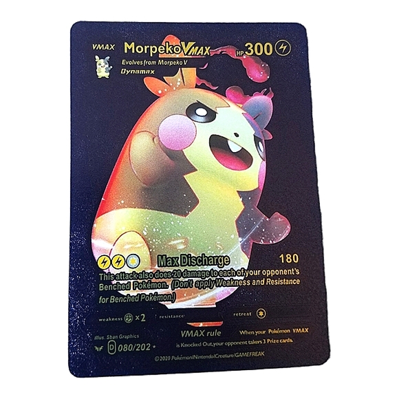 Nintendo | Other | Collectors Morpeko Vmax 30hp Black Gold Pokemon Card ...